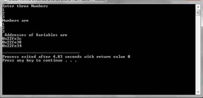Address of Variable in C++ Program