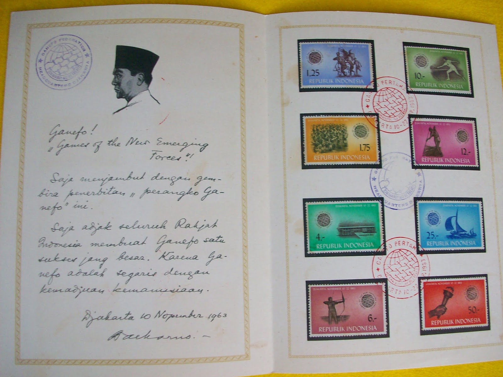 serba vintage: Bung Karno Dan Ganefo yang bersejarah