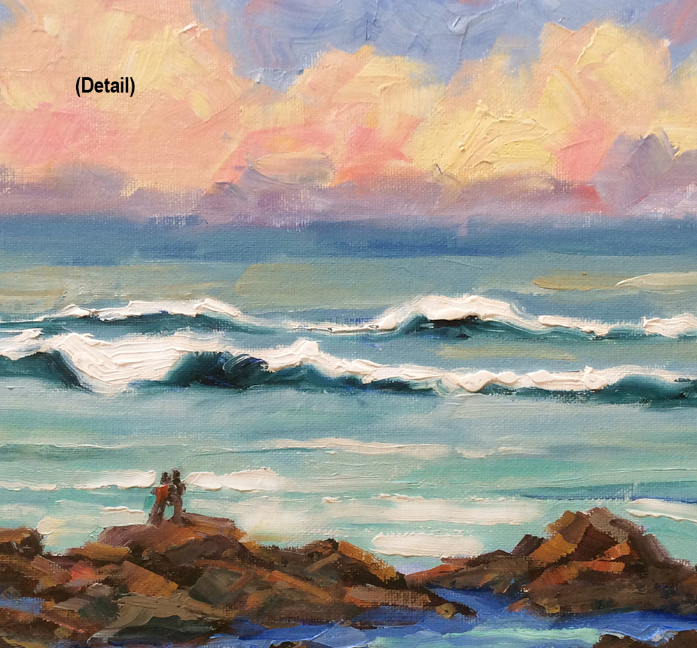 TOM BROWN FINE ART: SEASCAPE AT SUNSET by TOM BROWN