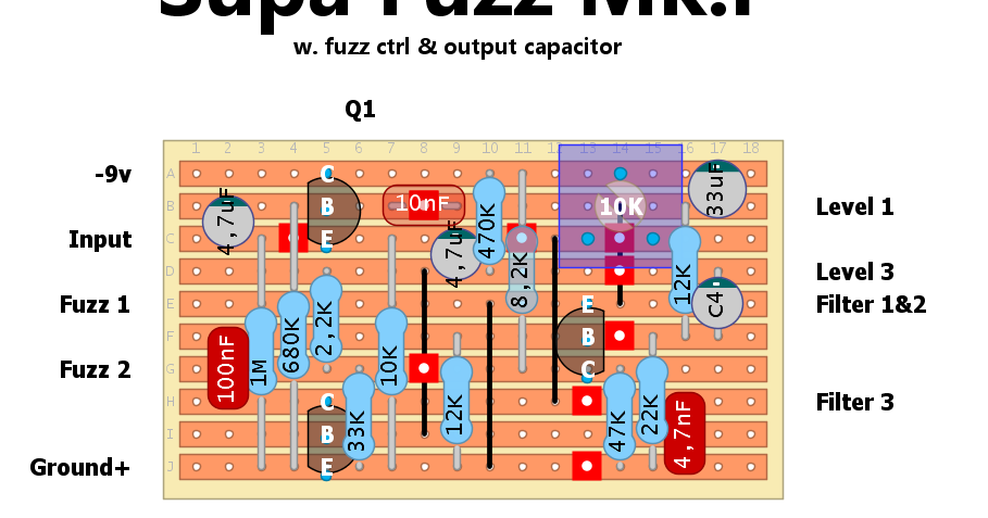 Dirtbox Layouts: Marshall Supa Fuzz Mk I prototype