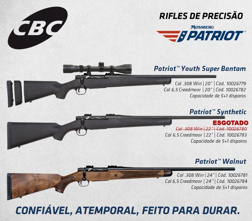 LRCA: CBC traz ao Brasil os rifles de precisão Mossberg Patriot nos ...
