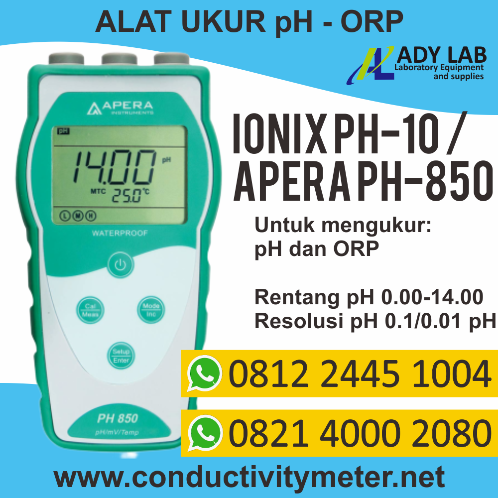 Harga ORP Meter Premium (Multiparameter pH ORP Conductivity TDS) Murah di Bandung - adywater.com ...