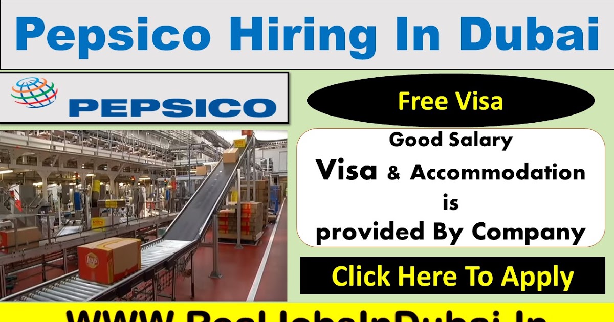 Pepsico Company Jobs In Dubai - UAE