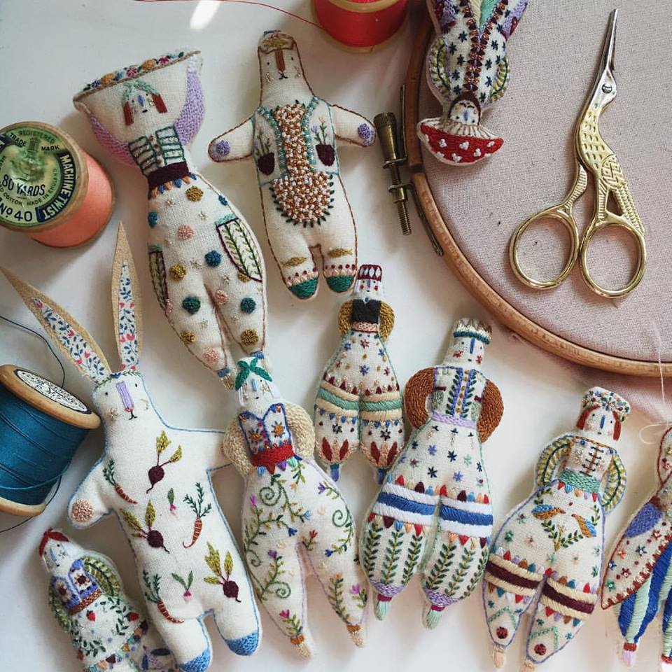 My Paisley World: Megan Ivy Griffith's Fanciful Embroidered Dolls