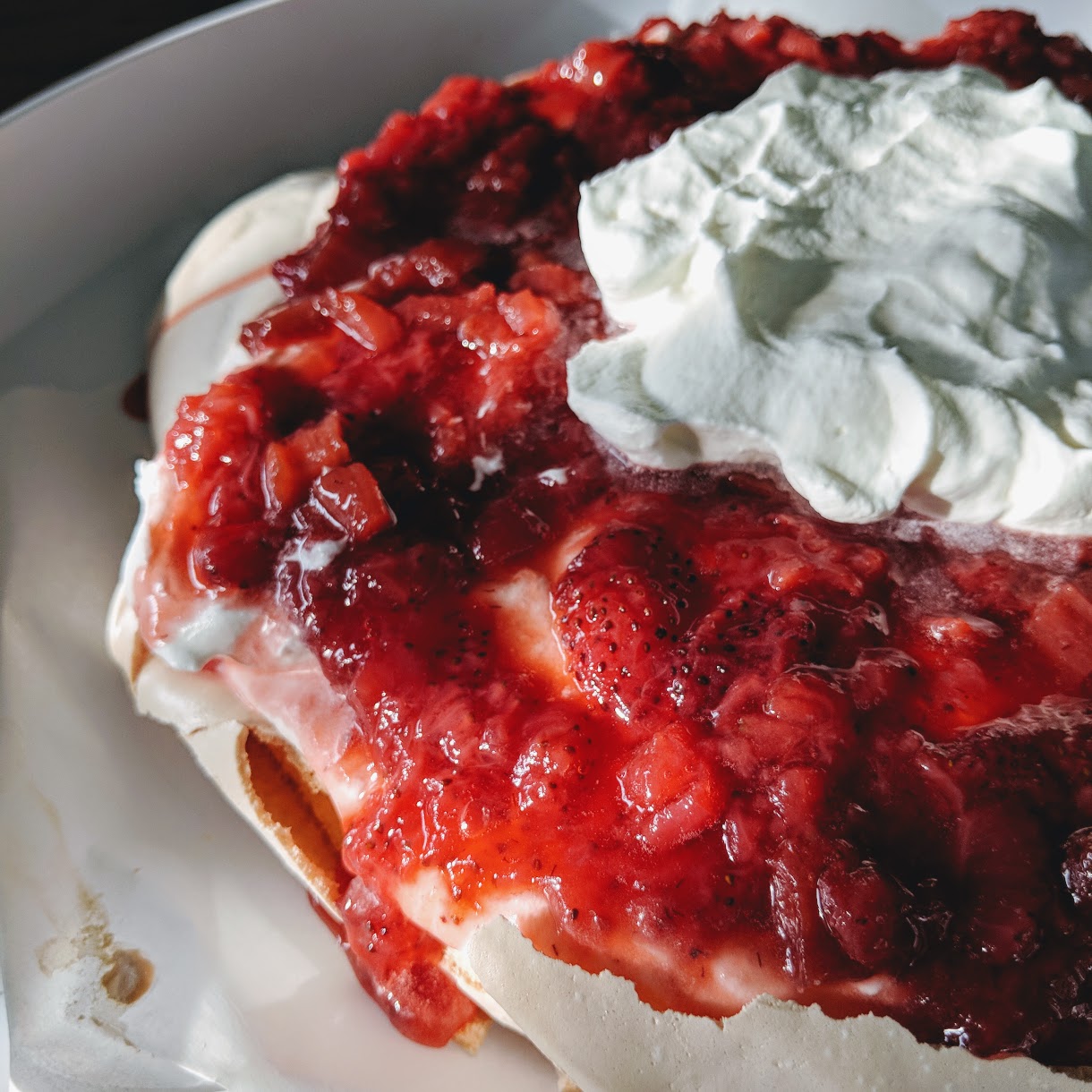 Jenny Bakes: Tahitian Vanilla Pavlova with Strawberry Coulis and Rose ...