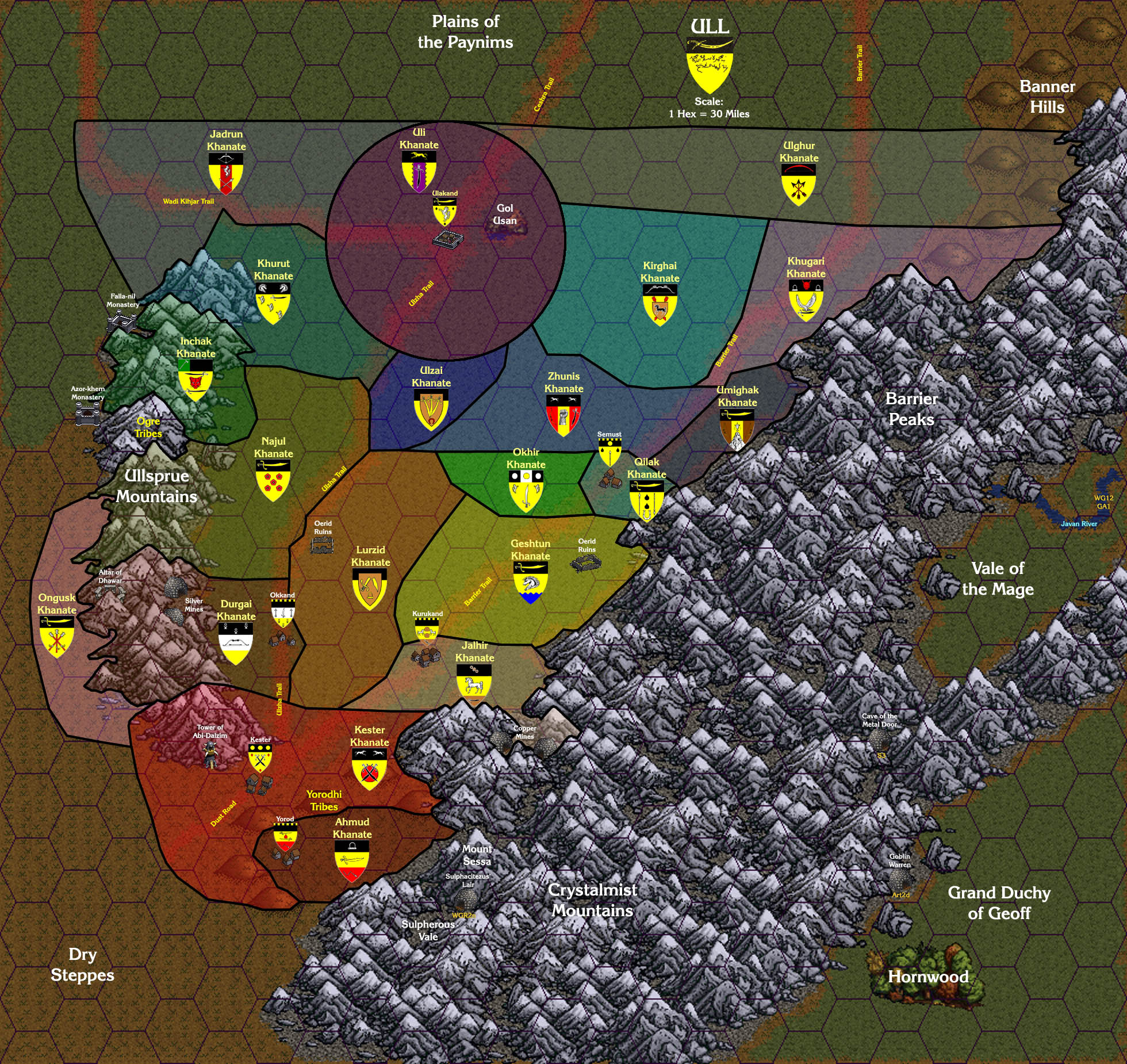 Greyhawkery: New Greyhawk Heraldry: Ull Khanates