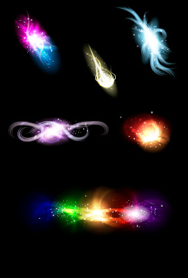 Editor audiovisuals el templat: Efectos luminosos en vector