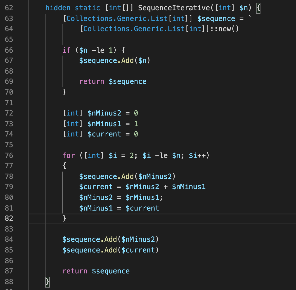Jan David Narkiewicz (Developer): PowerShell: Fibonacci Interview Question
