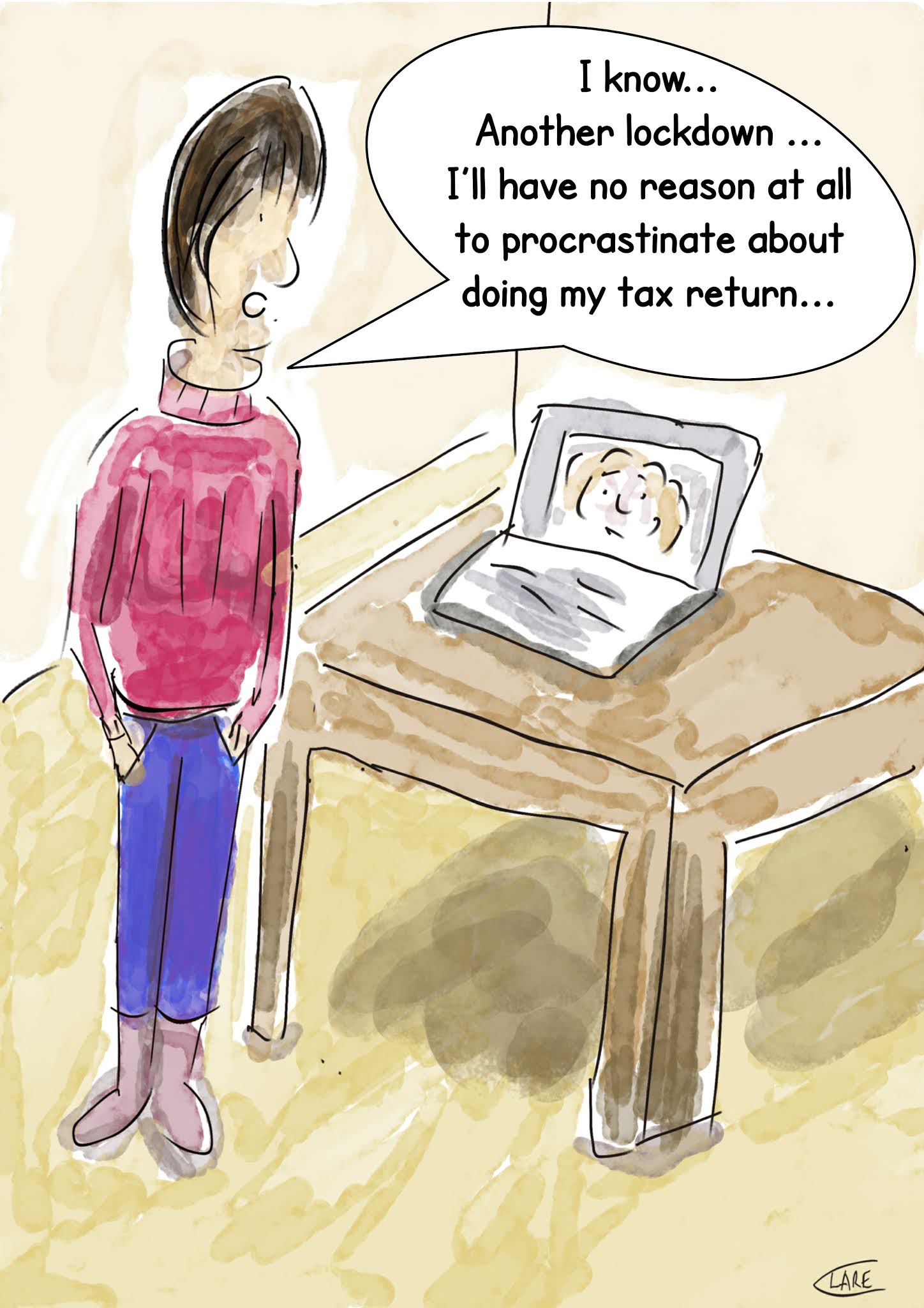 BoundingSquirrel-Watercolour Art by Clare Walker: Tax and Lockdown ...