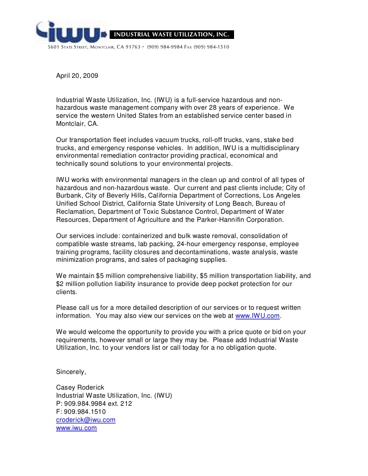 Cleaning Business Introduction Letter Template ~ Resume Letter