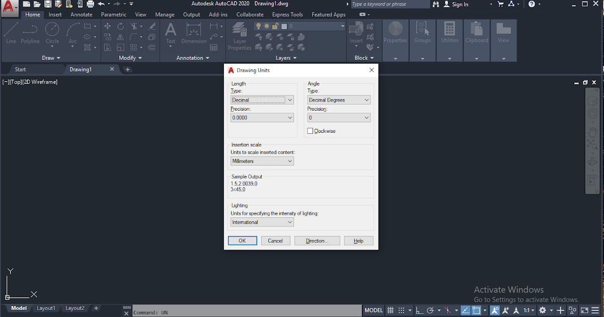 COMMANDS FOR 2D AUTOCAD