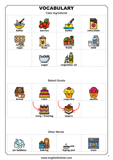 Reading Comprehension Worksheets: Food and Cooking