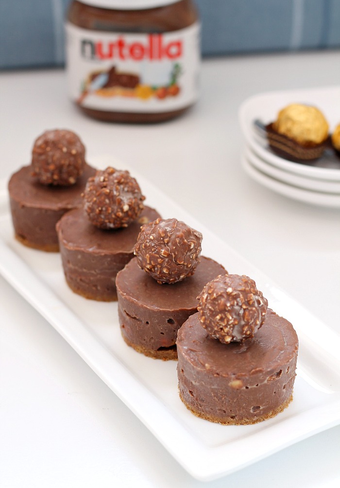 Mini Nutella cheeseecakes