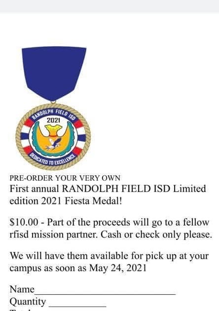 RANDOLPH RO-HAWKS - Randolph AFB, TX: RANDOLPH FIELD ISD Fiesta Medal 2021