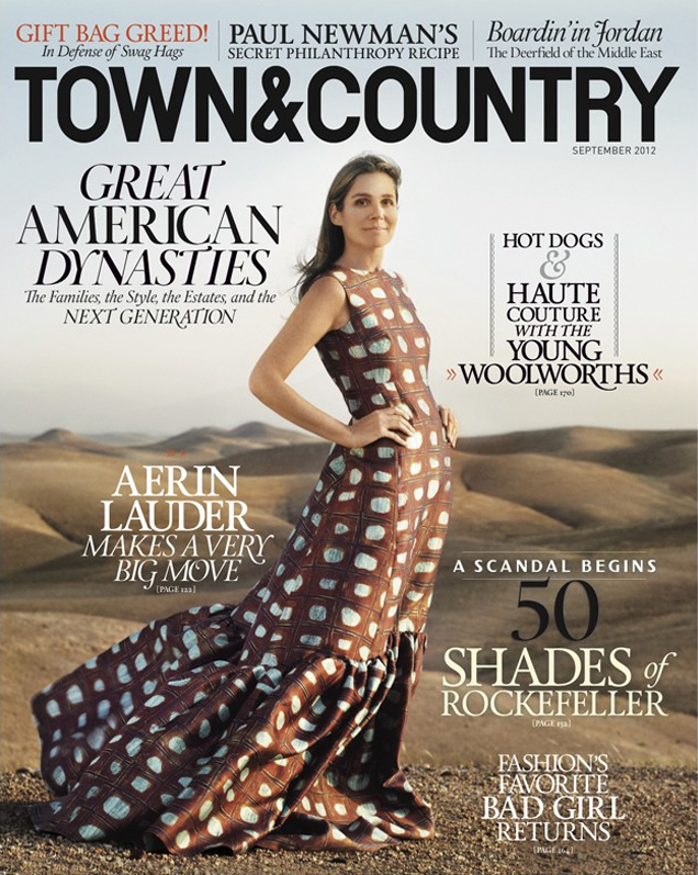 Aerin Lauder covers Town & Country Magazine September 2012 - Emily Jane ...