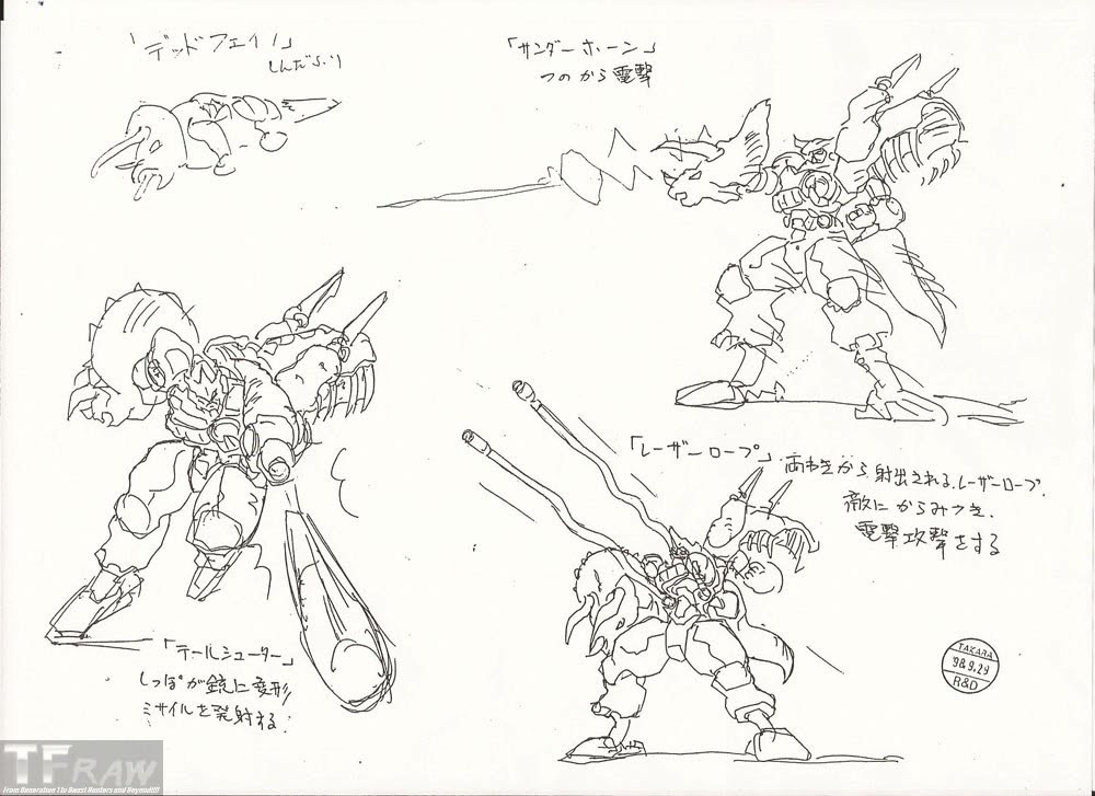 Beast Wars Neo Model Sheets