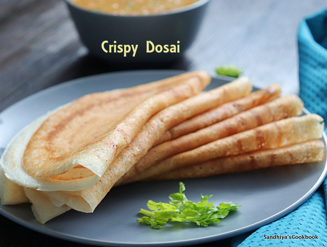 Sandhiya's Cookbook: Dosa Recipe and Dosa Batter | How to make Crispy Dosa