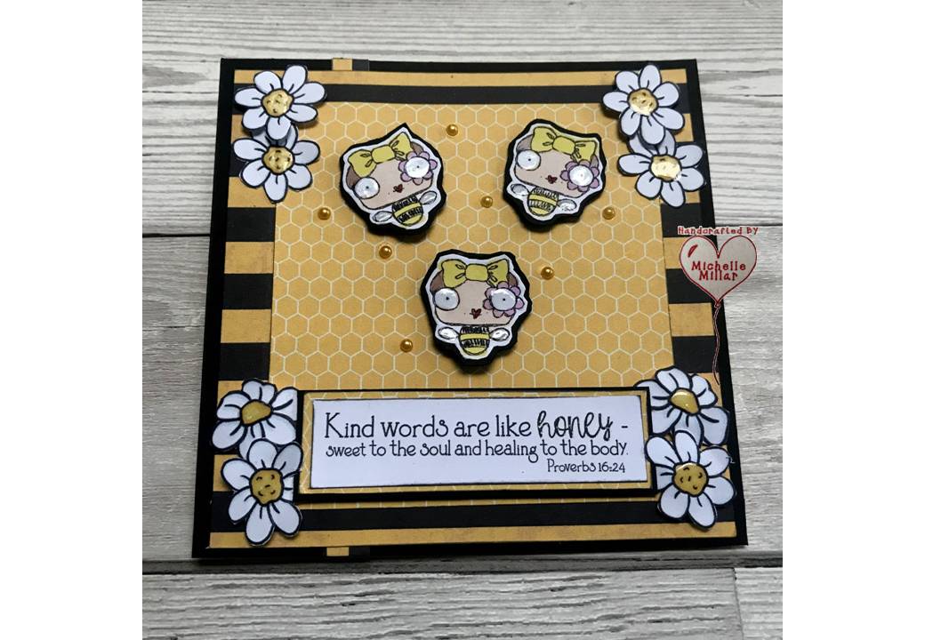 Shine Bright and Create: Bee Kind Notecard