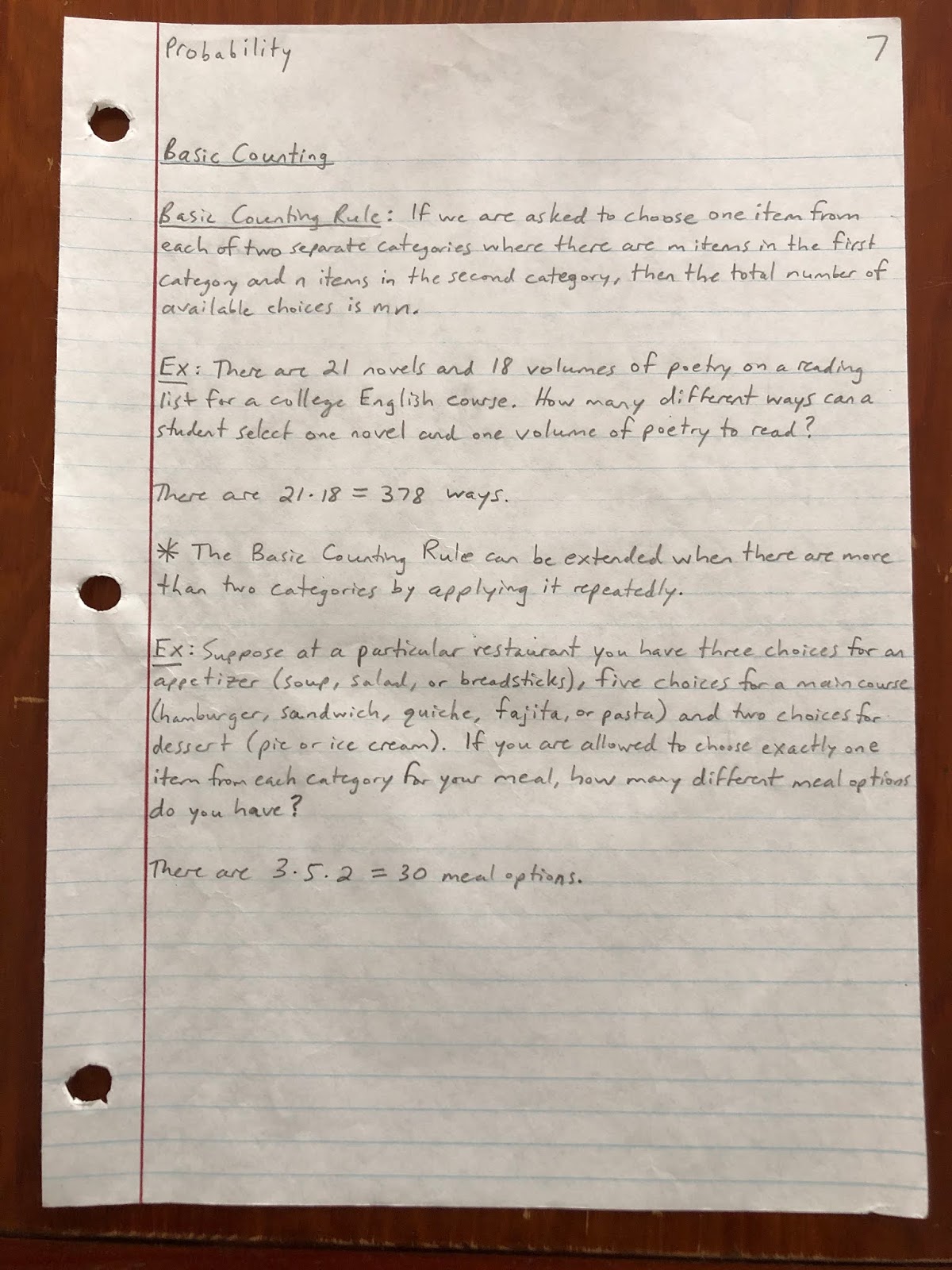 Professor Frank’s Math Blog: Probability Part 3 - Notes