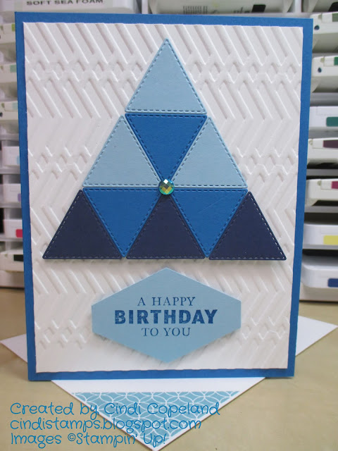 Cindi's Stamping Spot: Card of the Day - Triangle Birthday