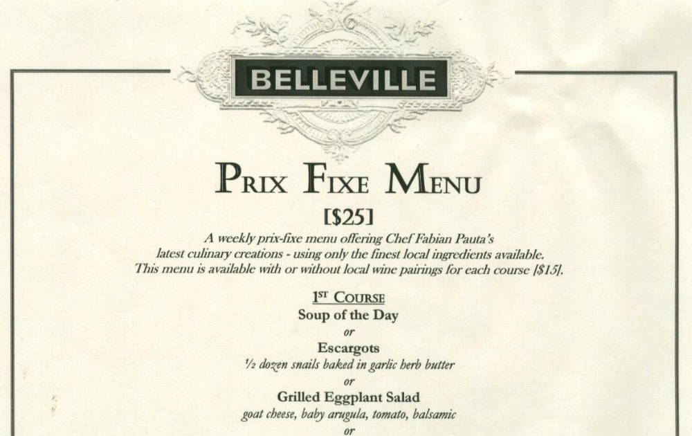 Prix Fixe Menu Template - Collage Template