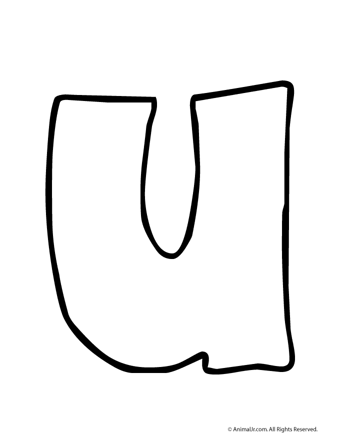 Bubble Letters U - Formal Letter