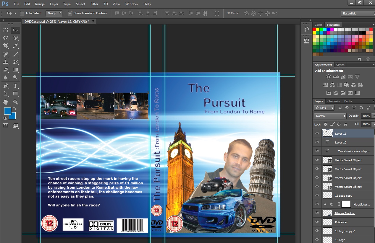 Digital Imaging Software: Adding the 'Surface Blur' filter to the DVD cover