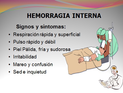 hemorragia interna ~ PRIMEROS AUXILIOS