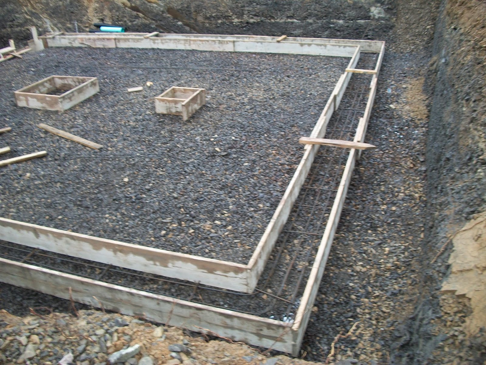 Girl Builds House: Footing forms were made on Sunday