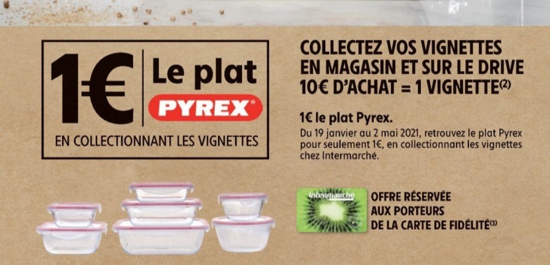 mes 3 loulous: Opération Intermarché vignettes Pyrex 2021 des plats pour 1€