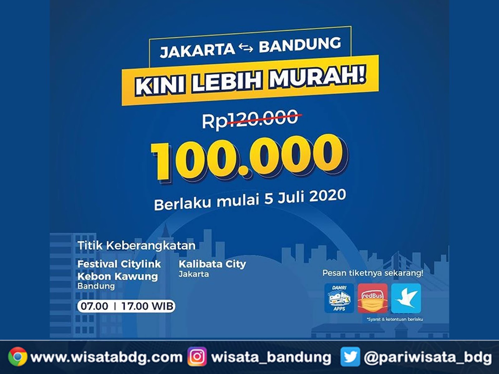 Jadwal dan Harga Tiket Terbaru Bus DAMRI Bandung - Epicentrum Walk ...