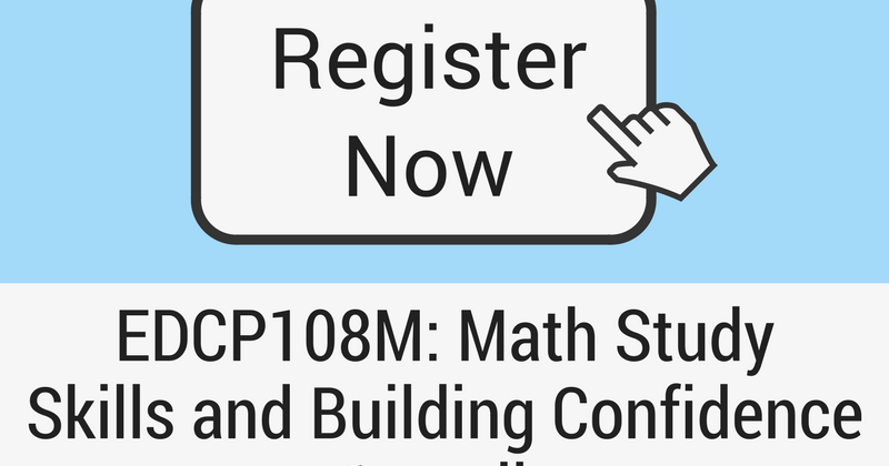 UMD Geographical Sciences Undergraduate Blog: EDCP108M, Math Study ...