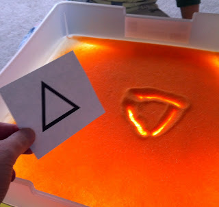 Testy yet trying: Sand on the Light Box: Pre-Writing