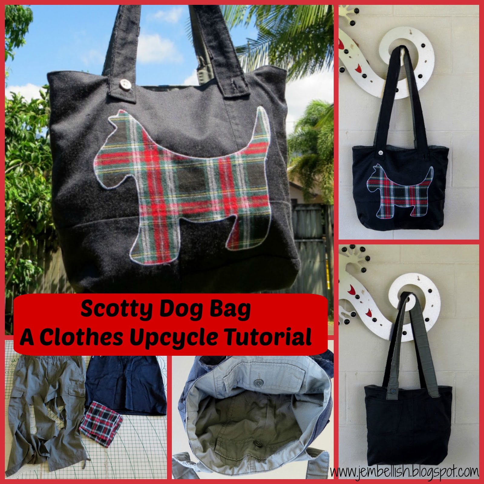 Creating my way to Success: Scotty Dog Bag - A Clothes Upcycle Tutorial