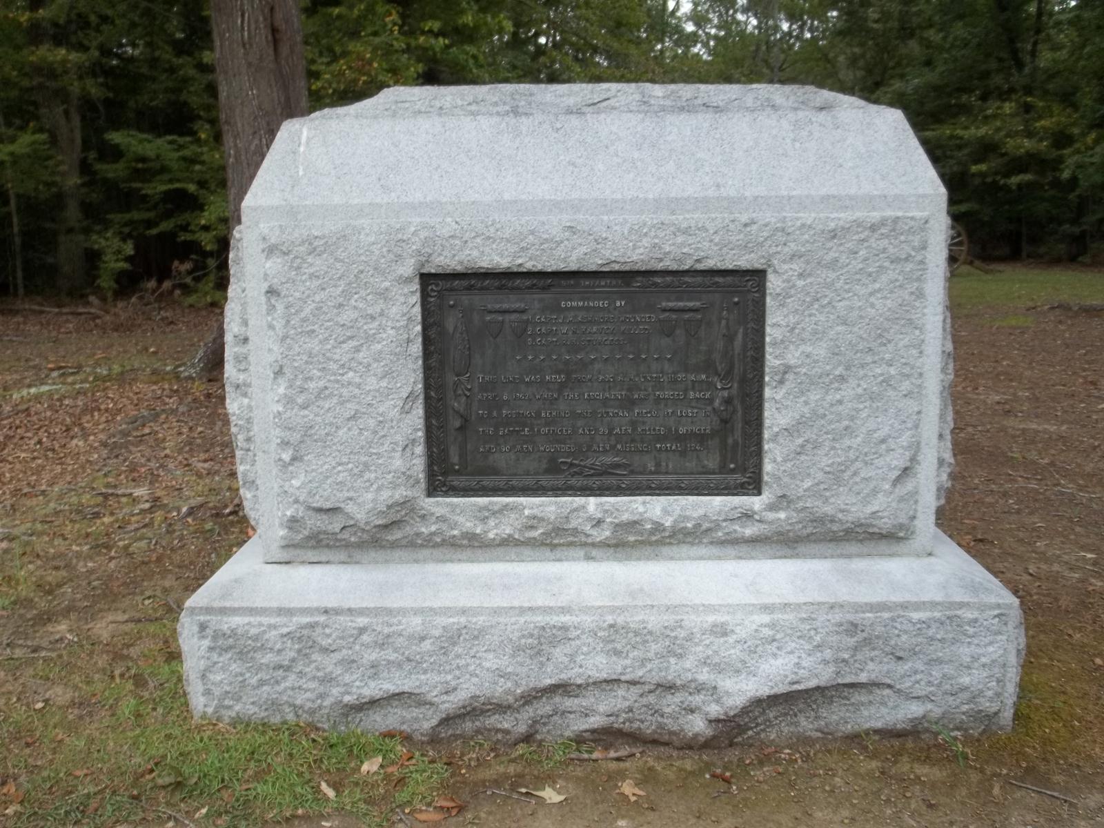 Civil War Notebook: 8th Illinois Infantry Monument: Duncan Field ...
