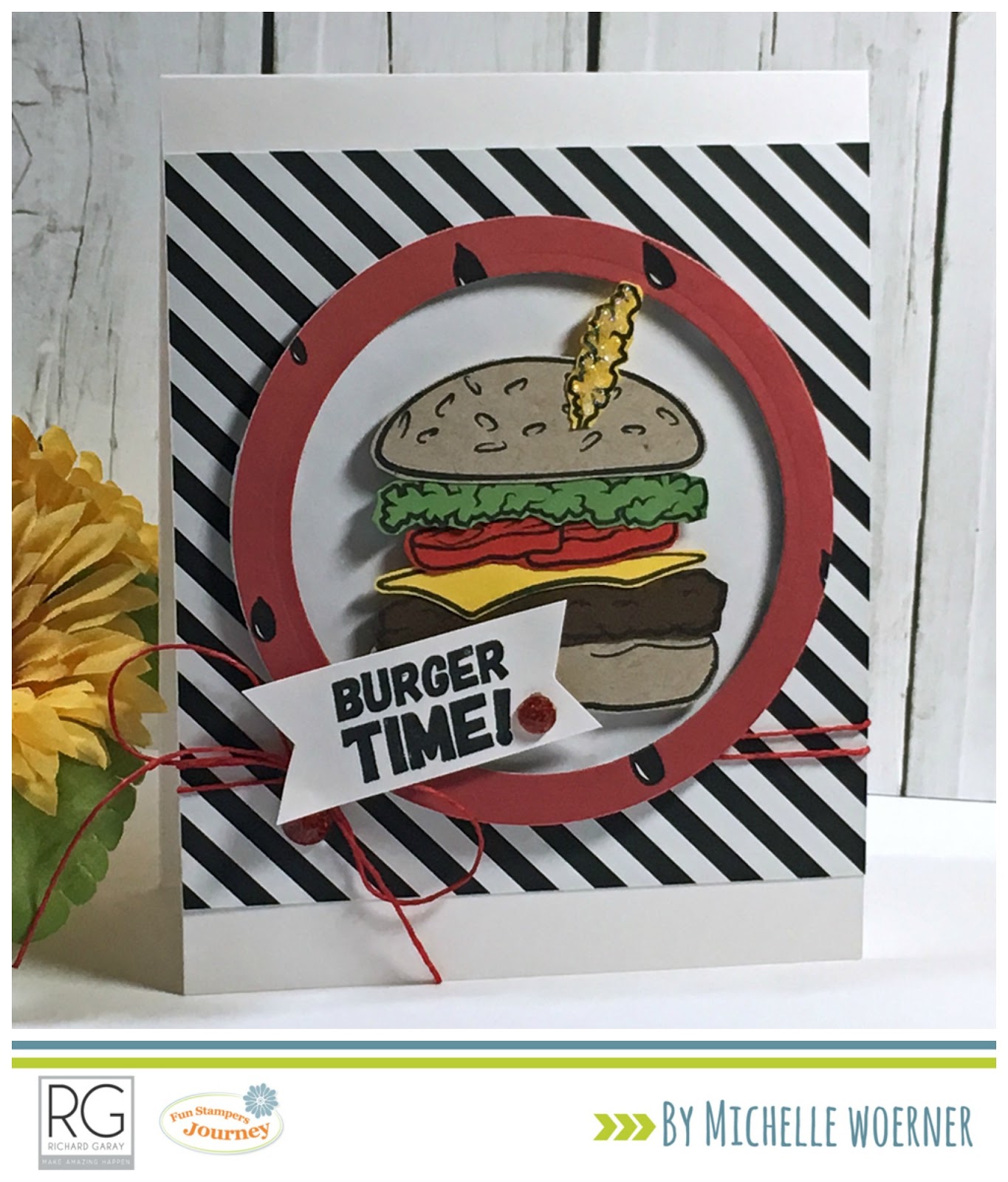 Stop and Stamp the roses: Burger time!