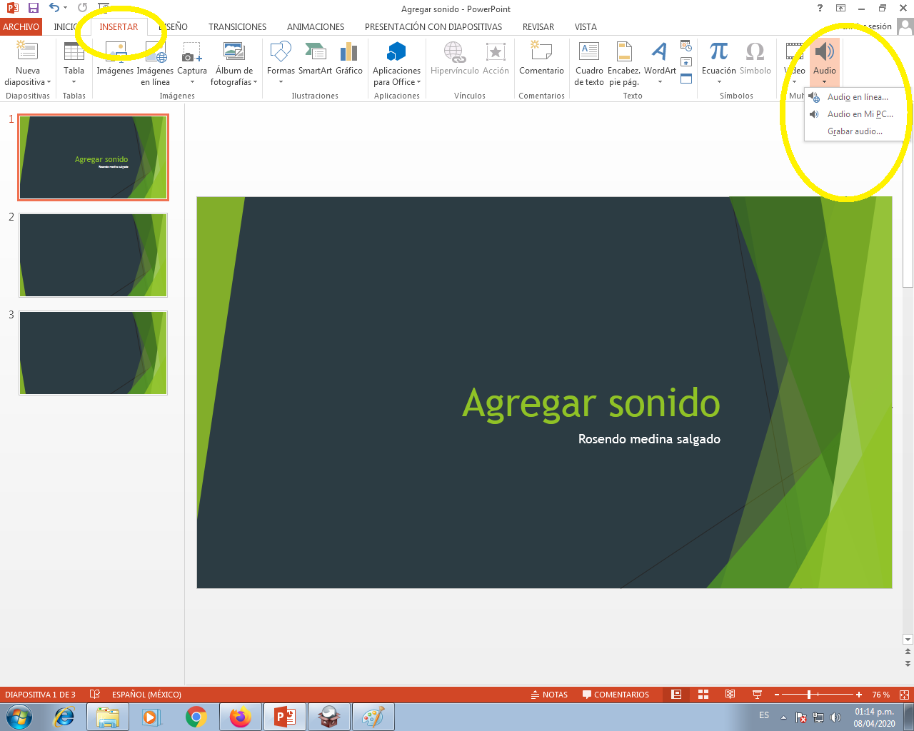 Como Poner Audio En Todas Las Diapositivas De Power Point