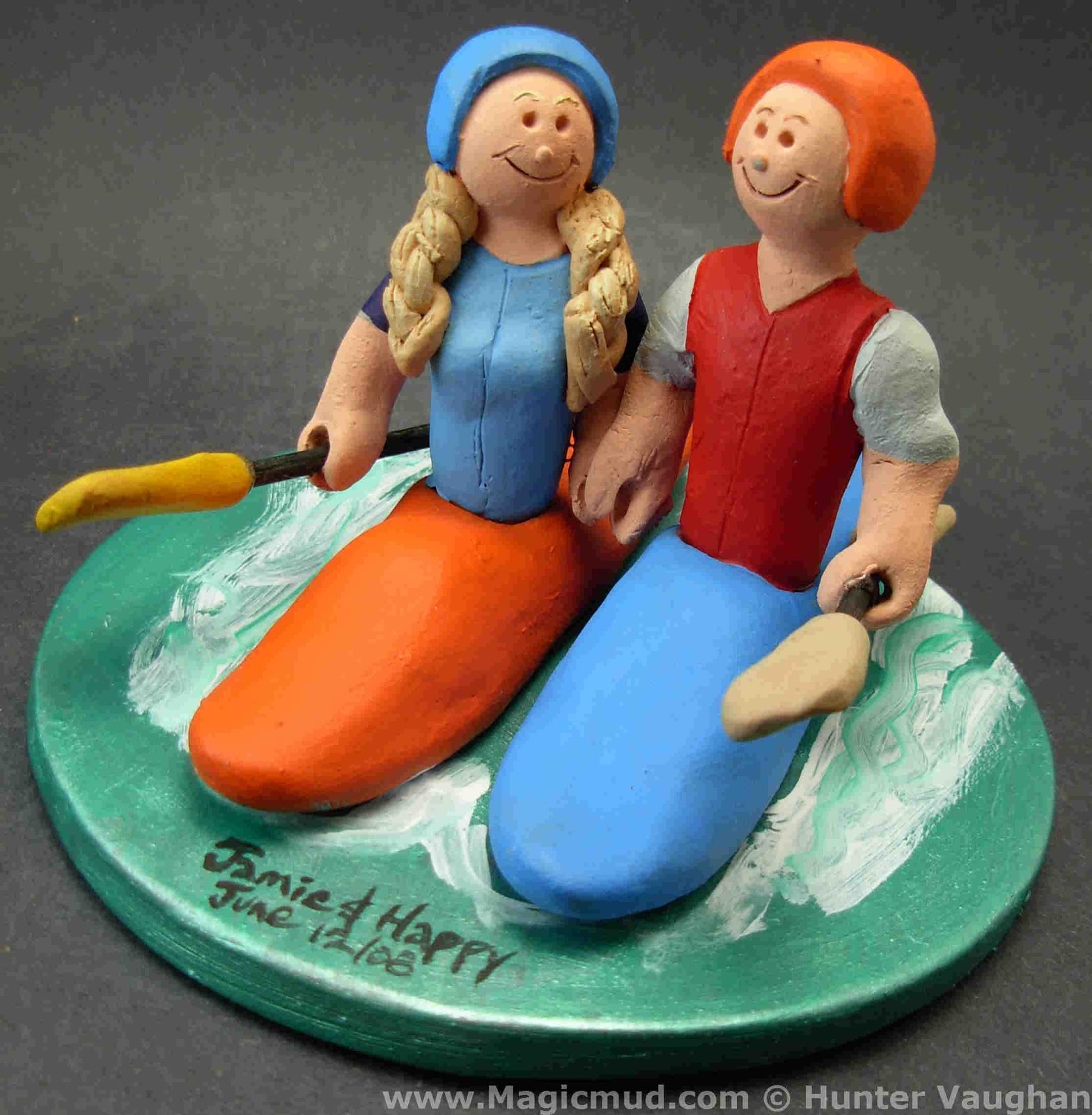 custom wedding cake toppers: VIDEO - Canoe and Kayak Wedding Cake Toppers