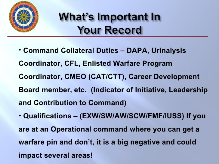 CDR Salamander: So, what about your collateral duties there Shipmate?