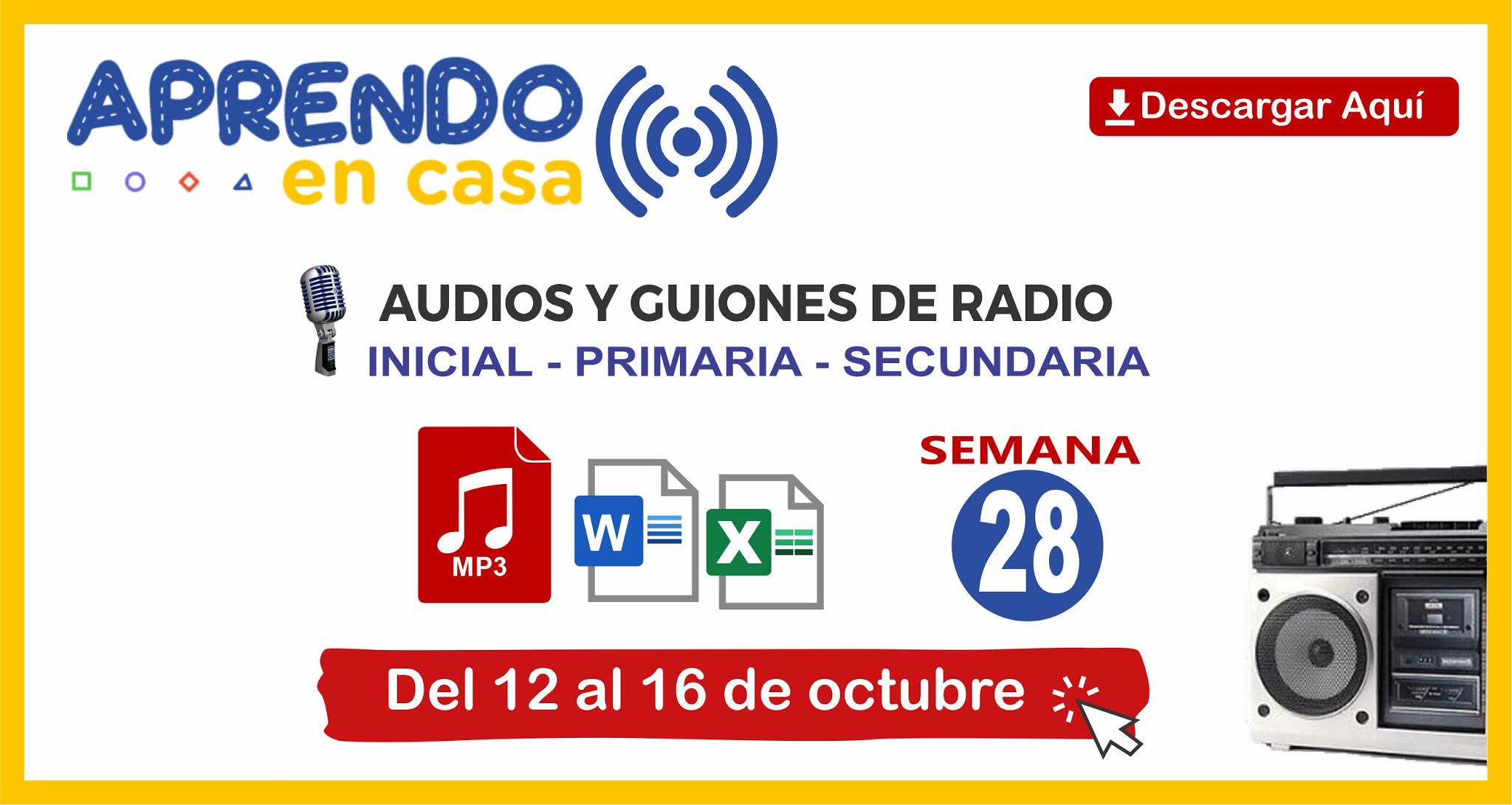 Programas Radiales y Guiones de Radio Semana 28 ~ Educar Perú