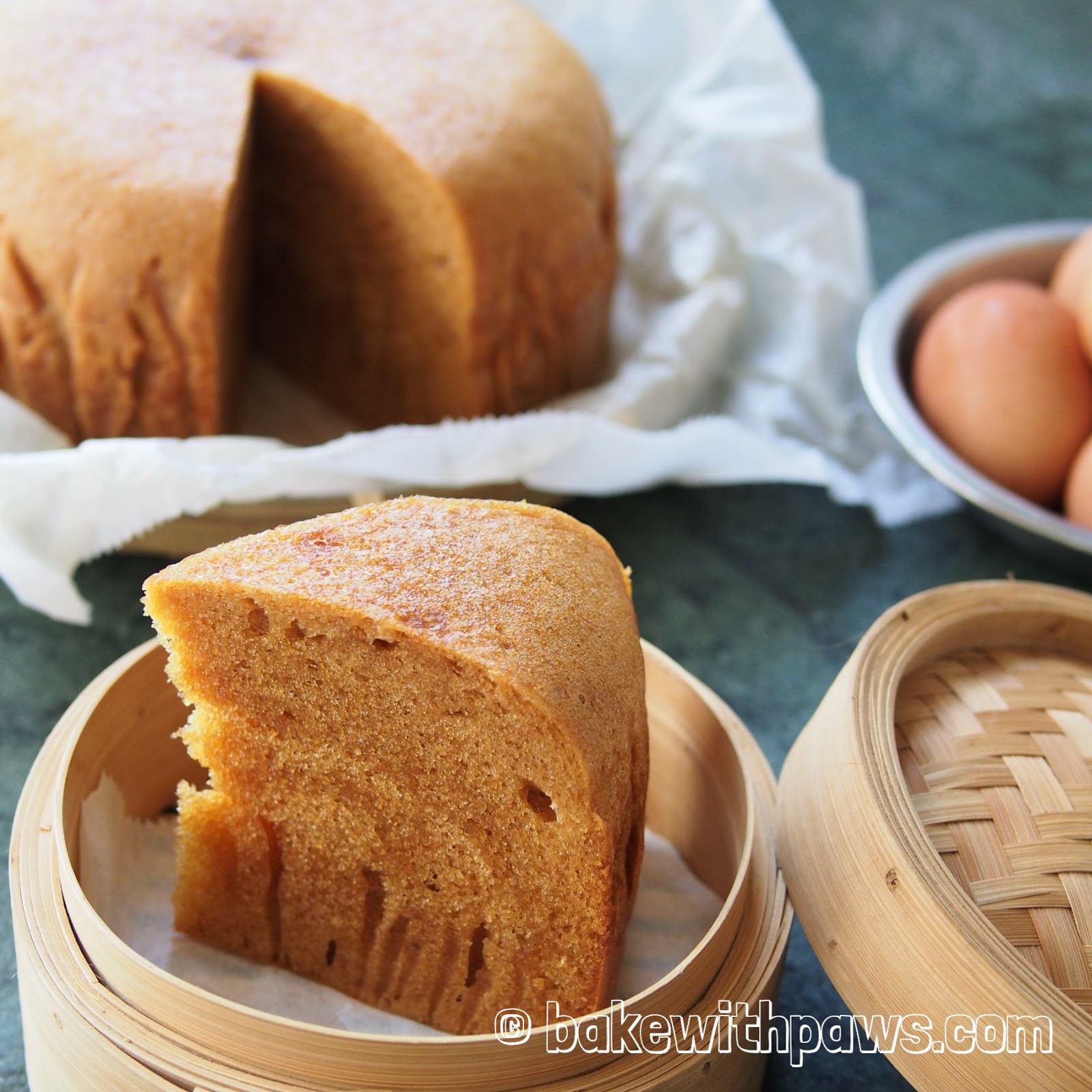 Ma Lai Gao (Steamed Sponge Cake) - BAKE WITH PAWS