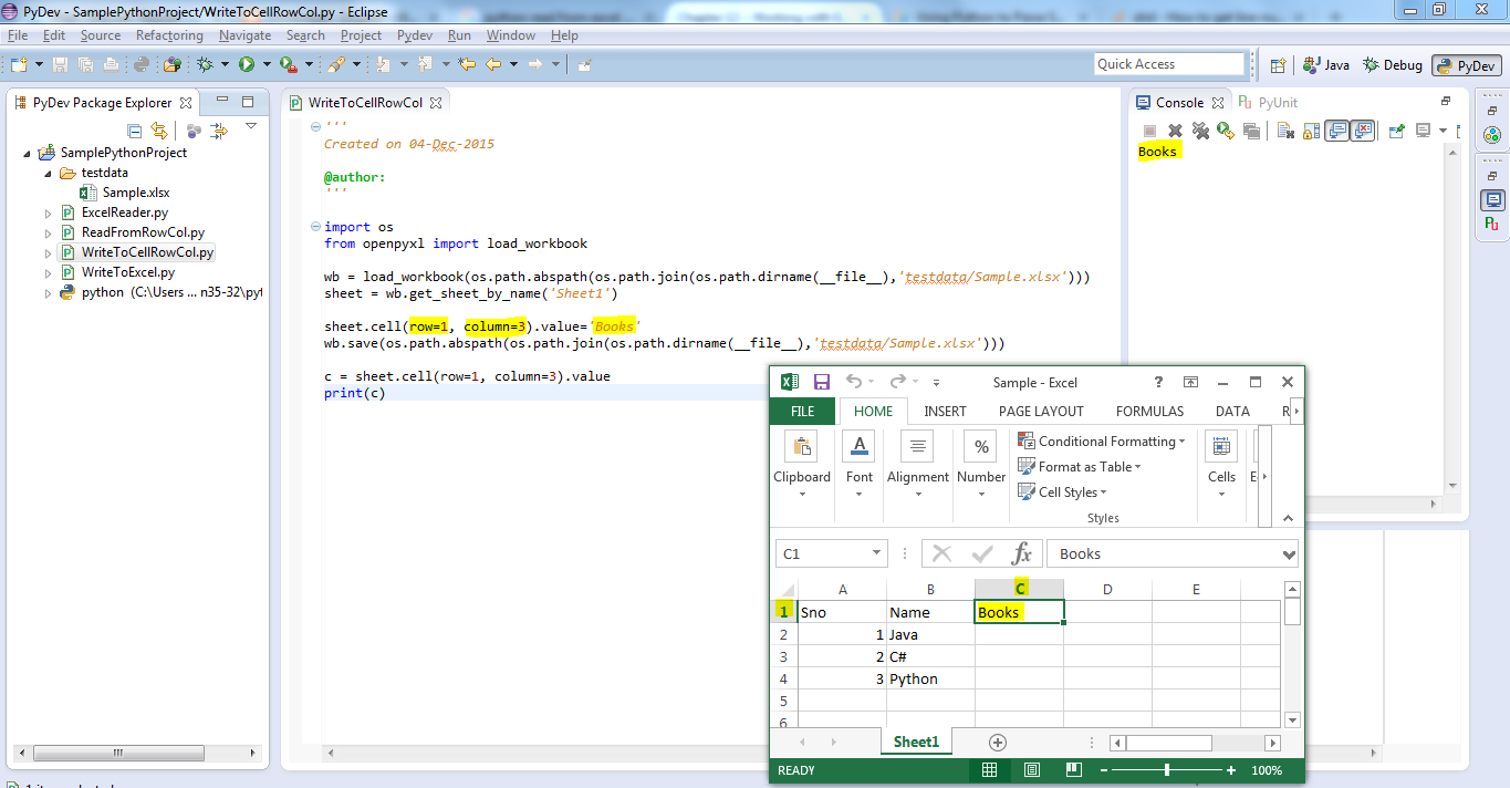 Python - Write value to excel sheet using 'openpyxl' library ...