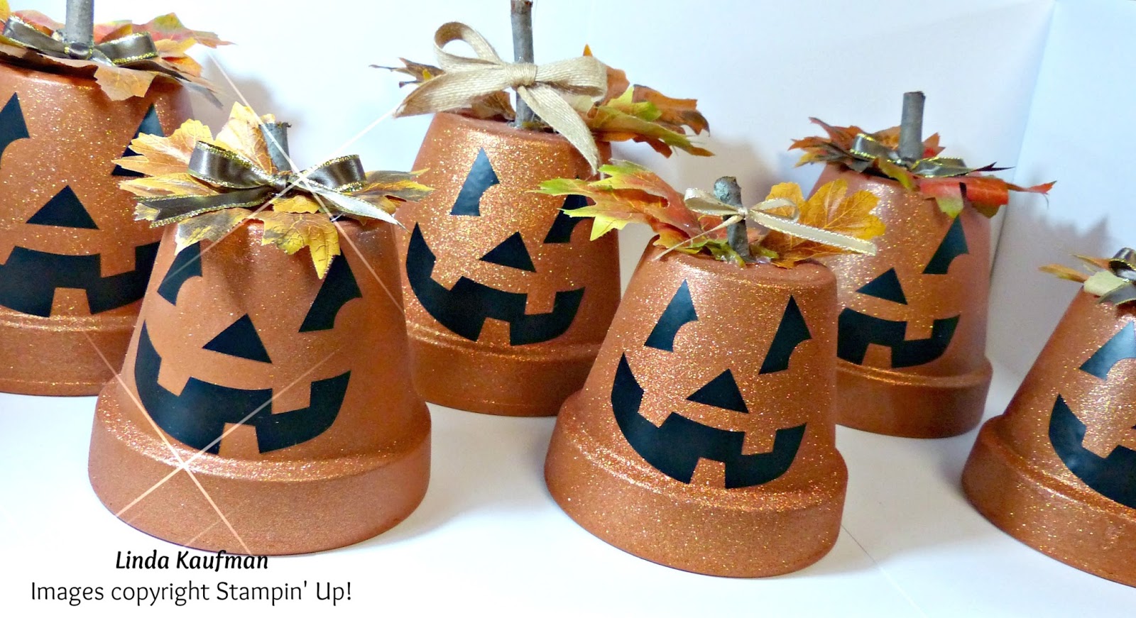 Linda K's Stampin' Page: Clay Pot Jack O' Lanterns