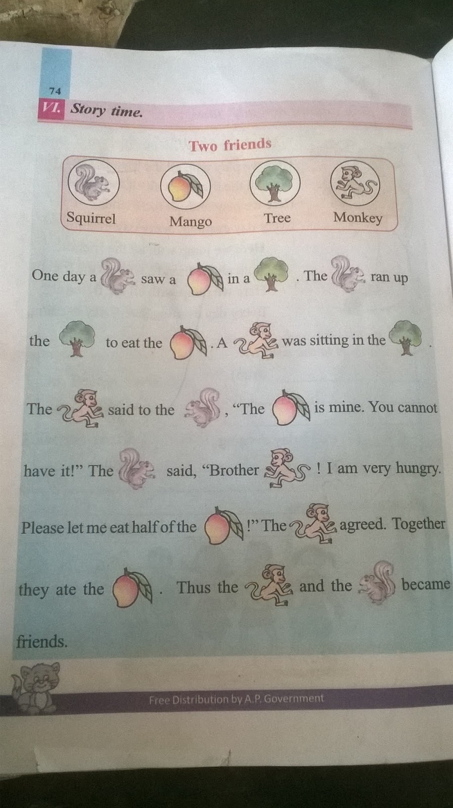 Teaching English story through Gestures.