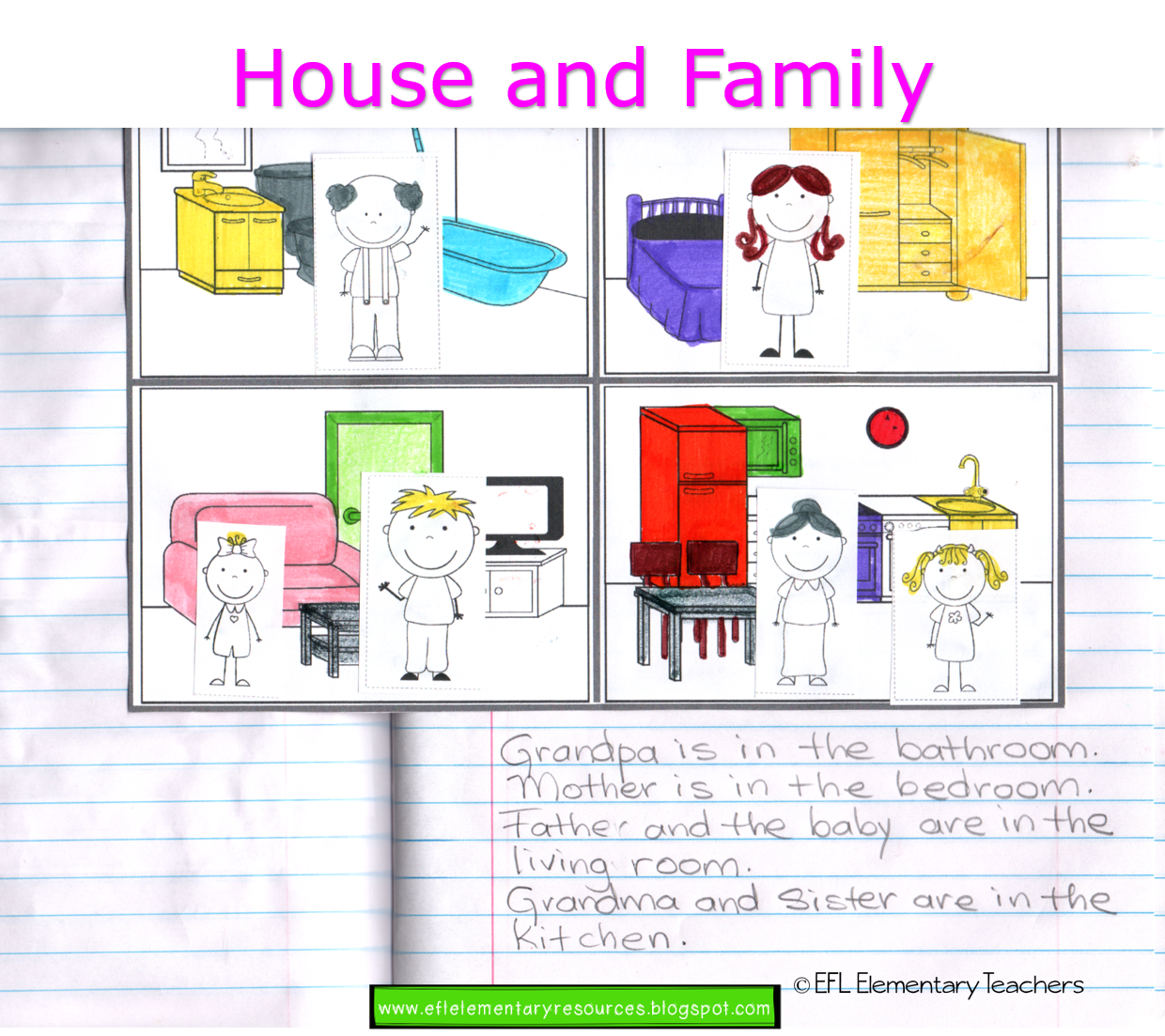 EFL Elementary Teachers: Family in the House for ESL learners