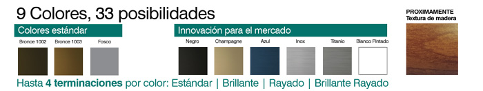 Perfiles de aluminio pintados en color blanco. | Vidriocar SA