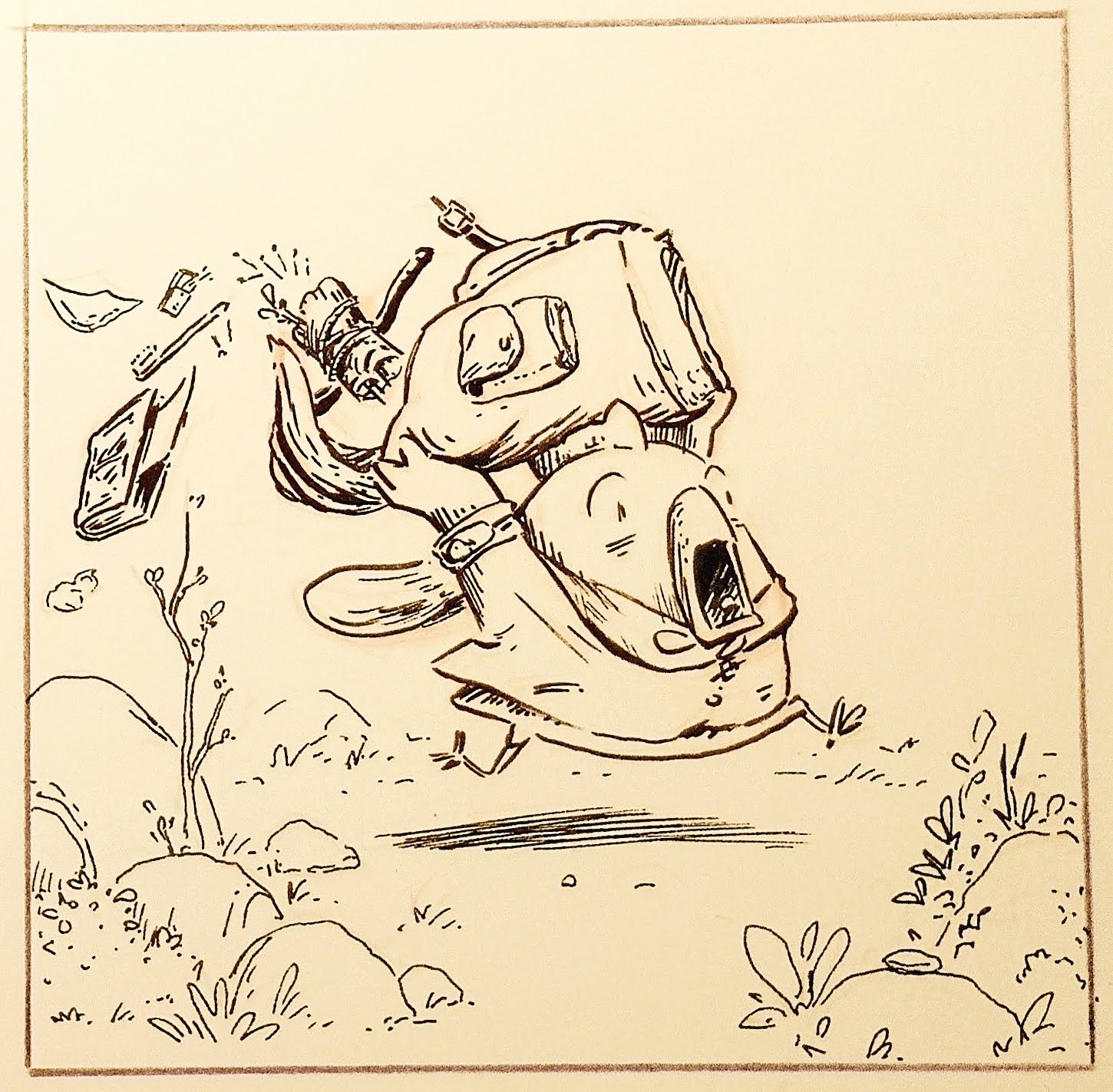 Inktober 01 : Sac-à-dos / Backpack ~ cocotte and co