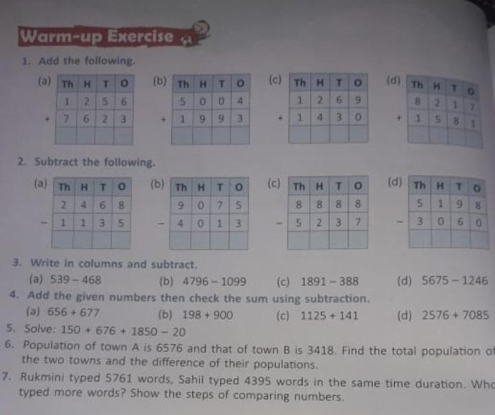 Class 4 Maths Class 4 Maths