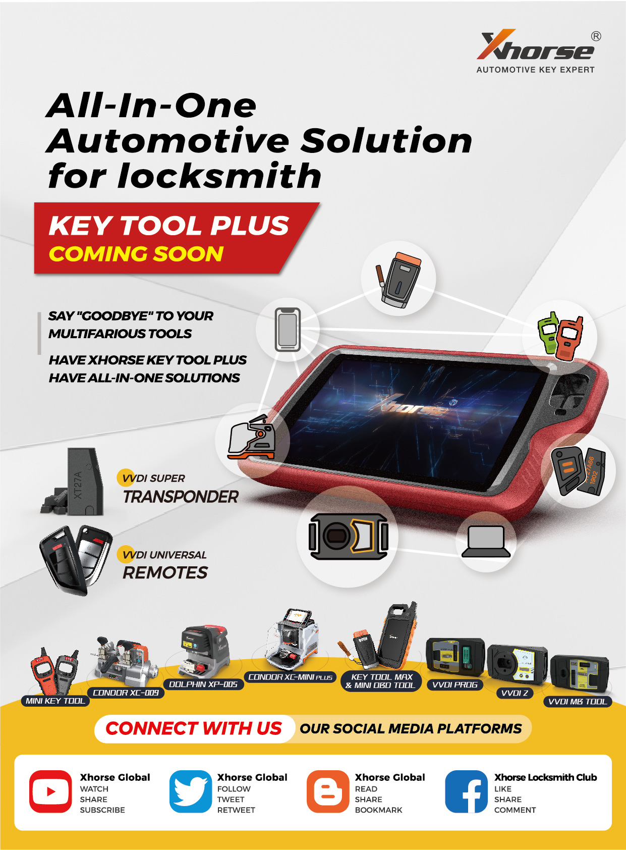 【Xhorse Official Blog】XHORSE KEY TOOL PLUS 2020 BRAND NEW!!