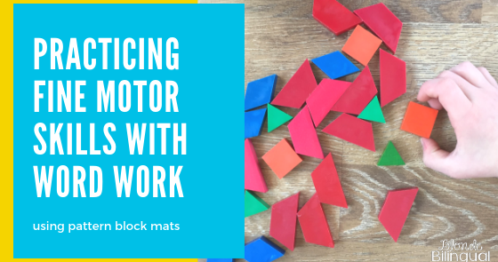 Blonde Bilingual: Practicing Fine Motor Skills with Word Work